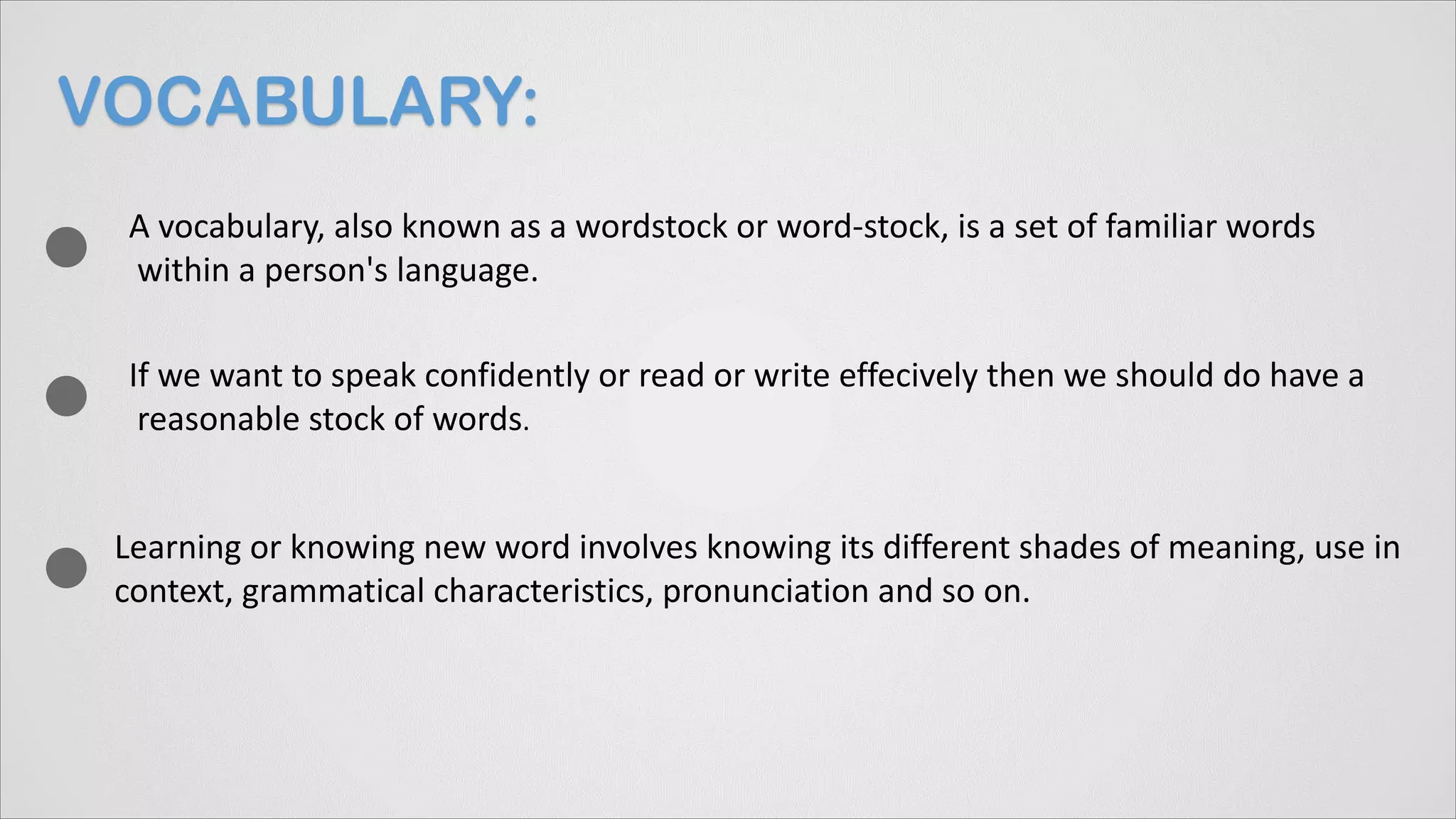 Vocabulary building skills | PDF