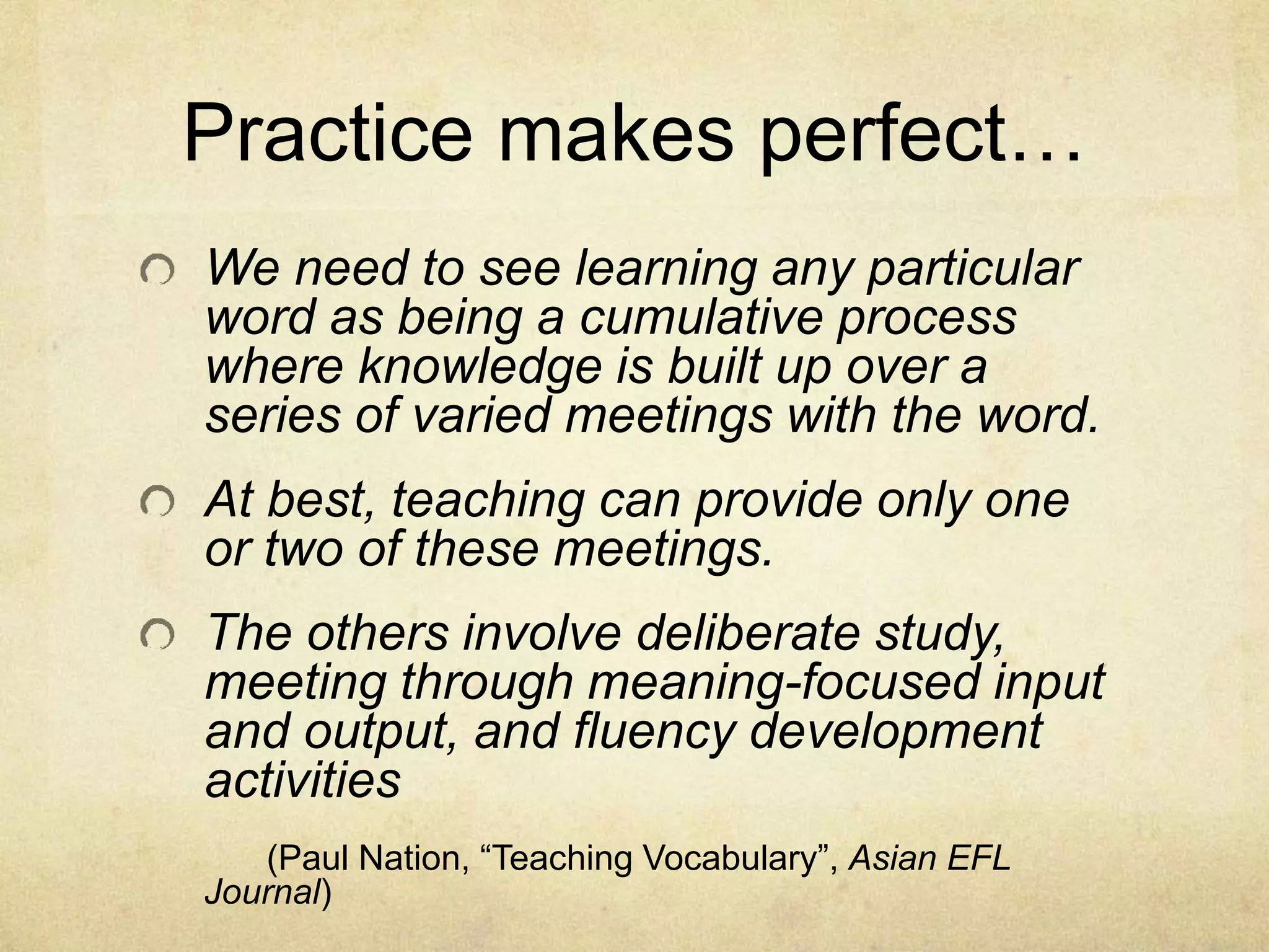 Vocabulary building strategies | PPTX