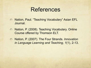 Vocabulary building strategies | PPTX