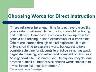 Vocabulary chapter 2 word tiers | PPT