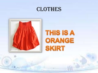 Vocabulary clothes | PPTX