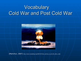 Vocabulary cold war | PPT