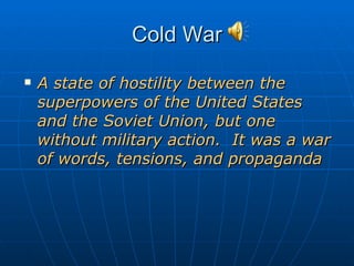 Vocabulary cold war | PPT