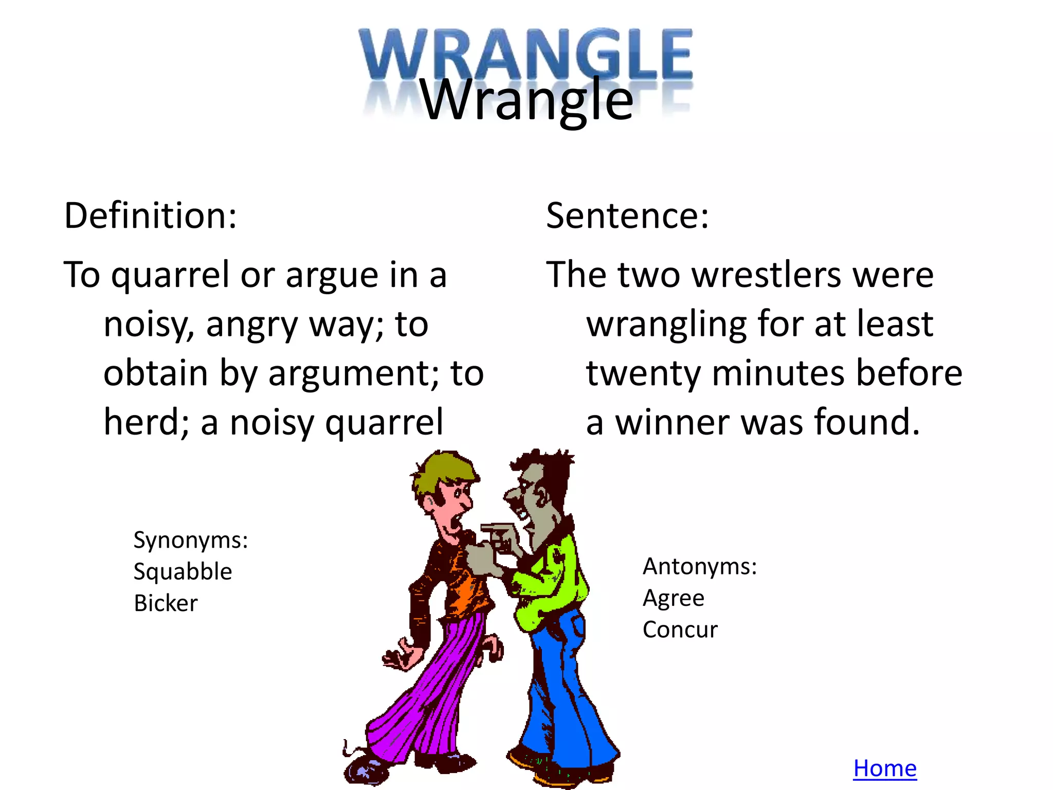 Vocabulary definitions | PPTX