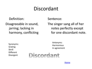 Vocabulary definitions | PPT