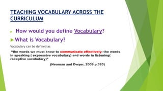 Vocabulary development | PPTX