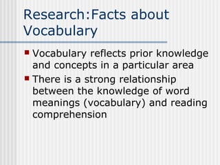 Vocabulary Development - Dr. Grant - GMU | PPT