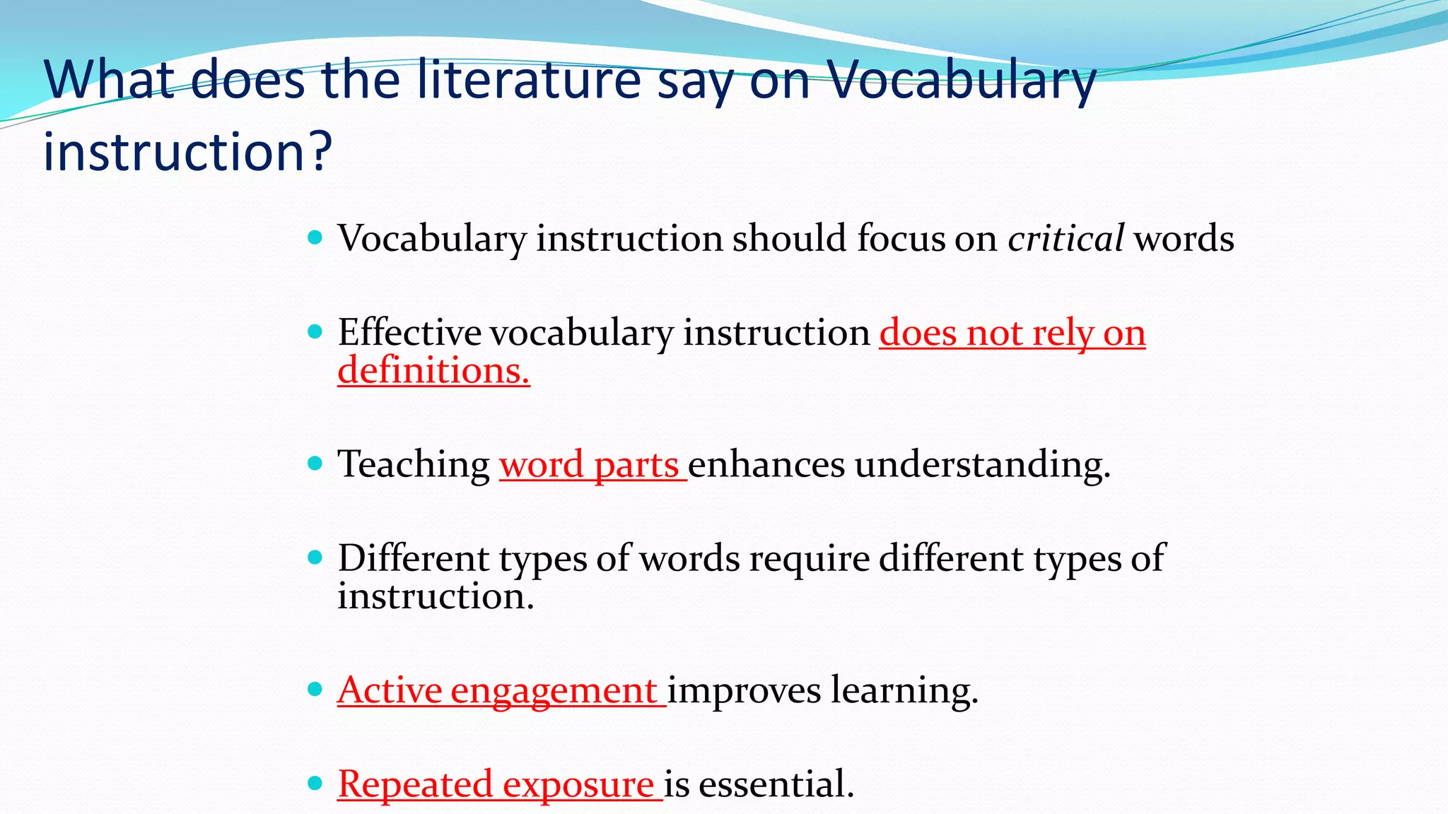 Vocabulary development | PPTX