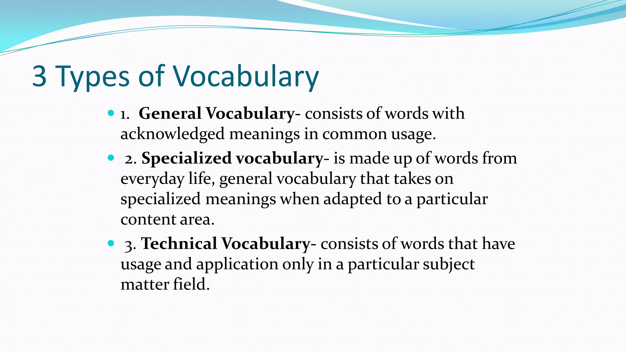 Vocabulary development | PPTX