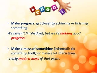 Vocabulary do and make | PPT | Free Download
