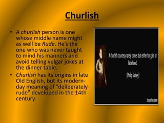 Vocabulary drill: Five words | PPT