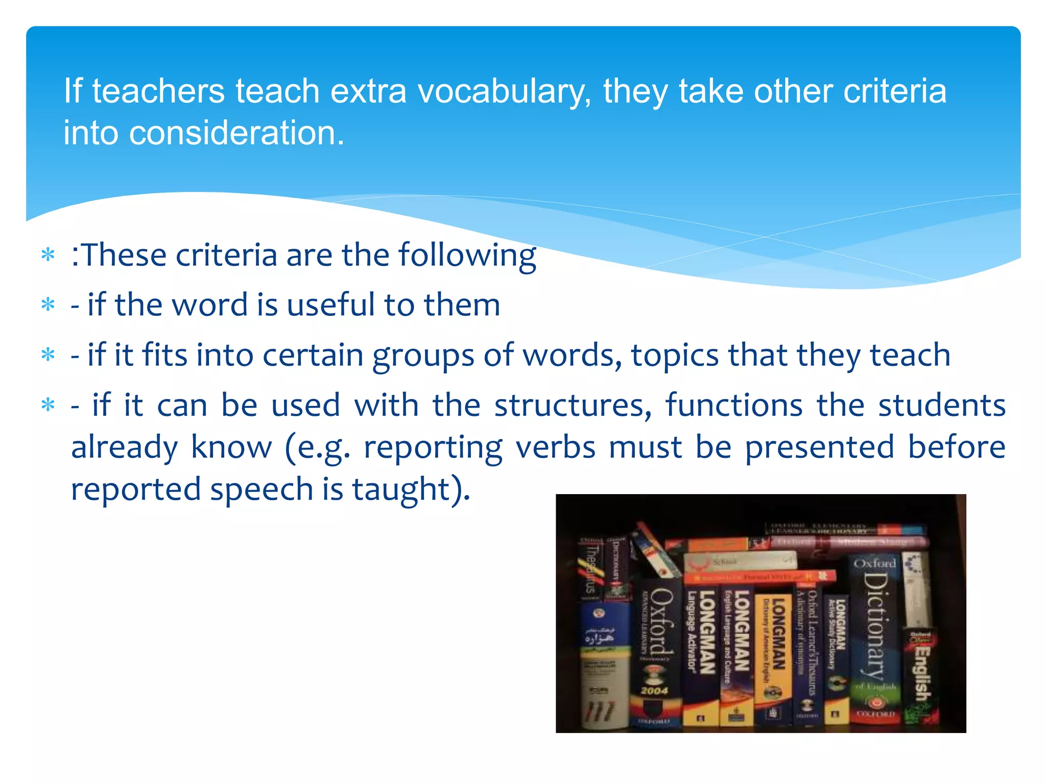 Vocabulary | PPTX | Educational Assessment | Education