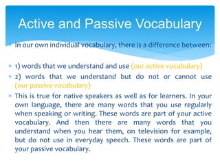 Vocabulary | PPTX | Educational Assessment | Education