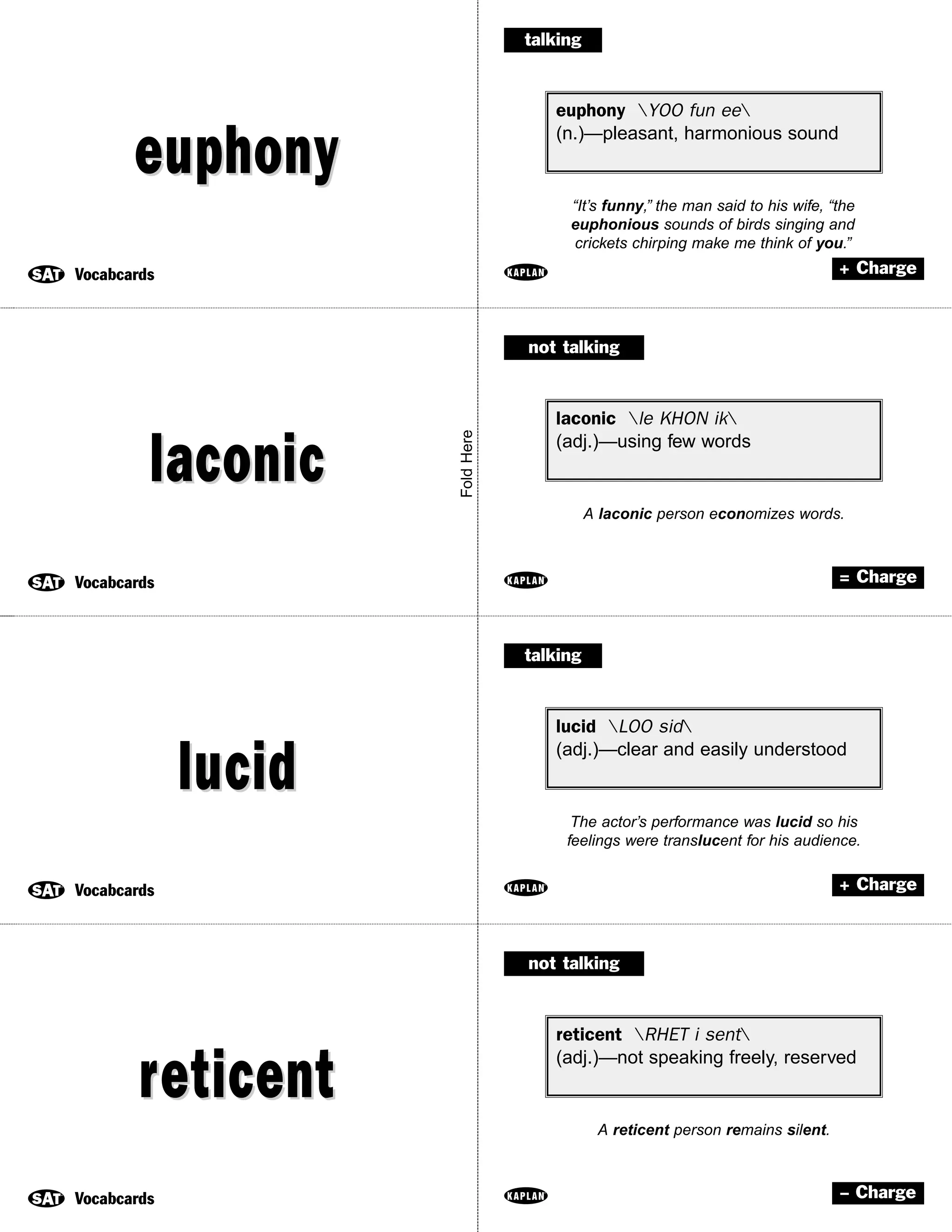 Vocabulary flashcards | PDF