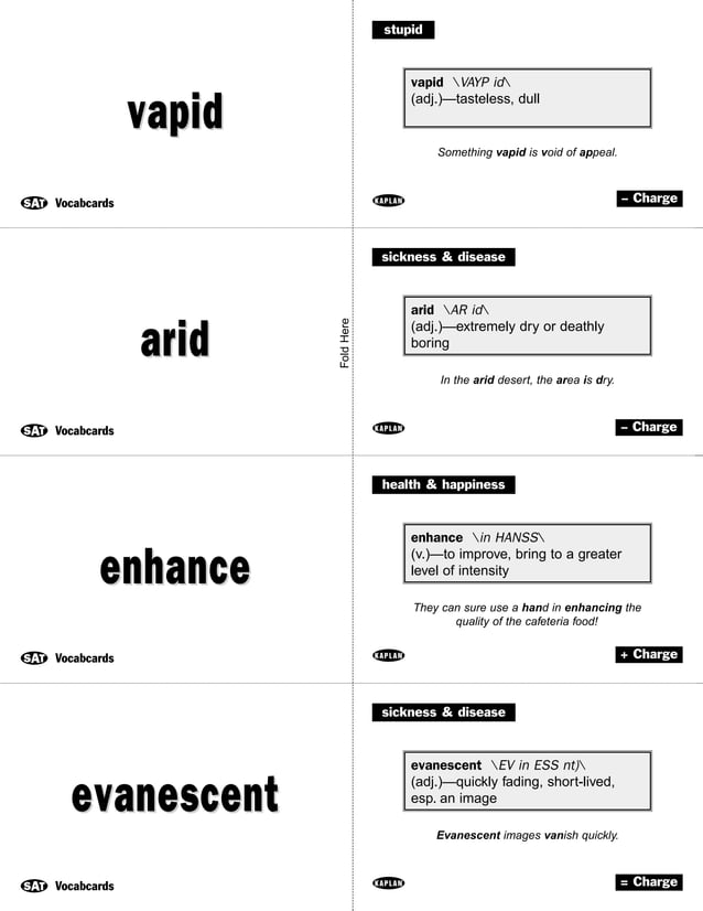 Vocabulary flashcards | PDF