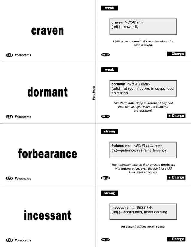 Vocabulary flashcards | PDF