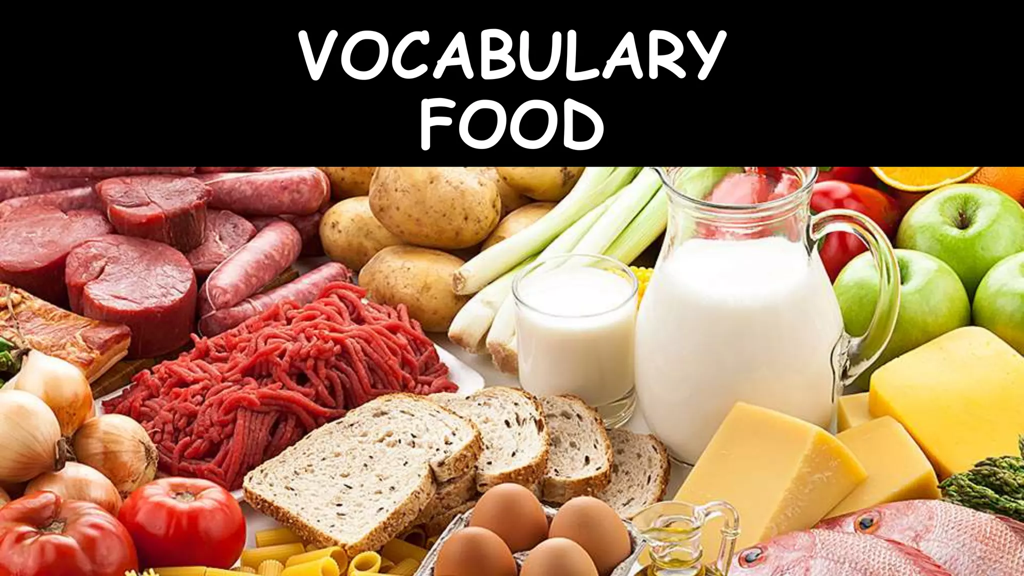 Vocabulary food | PPTX