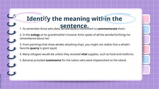 Vocabulary IGCSE and exam preparation for exam | PPTX