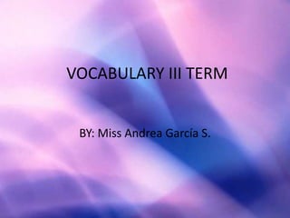 Vocabulary III Term | PPT