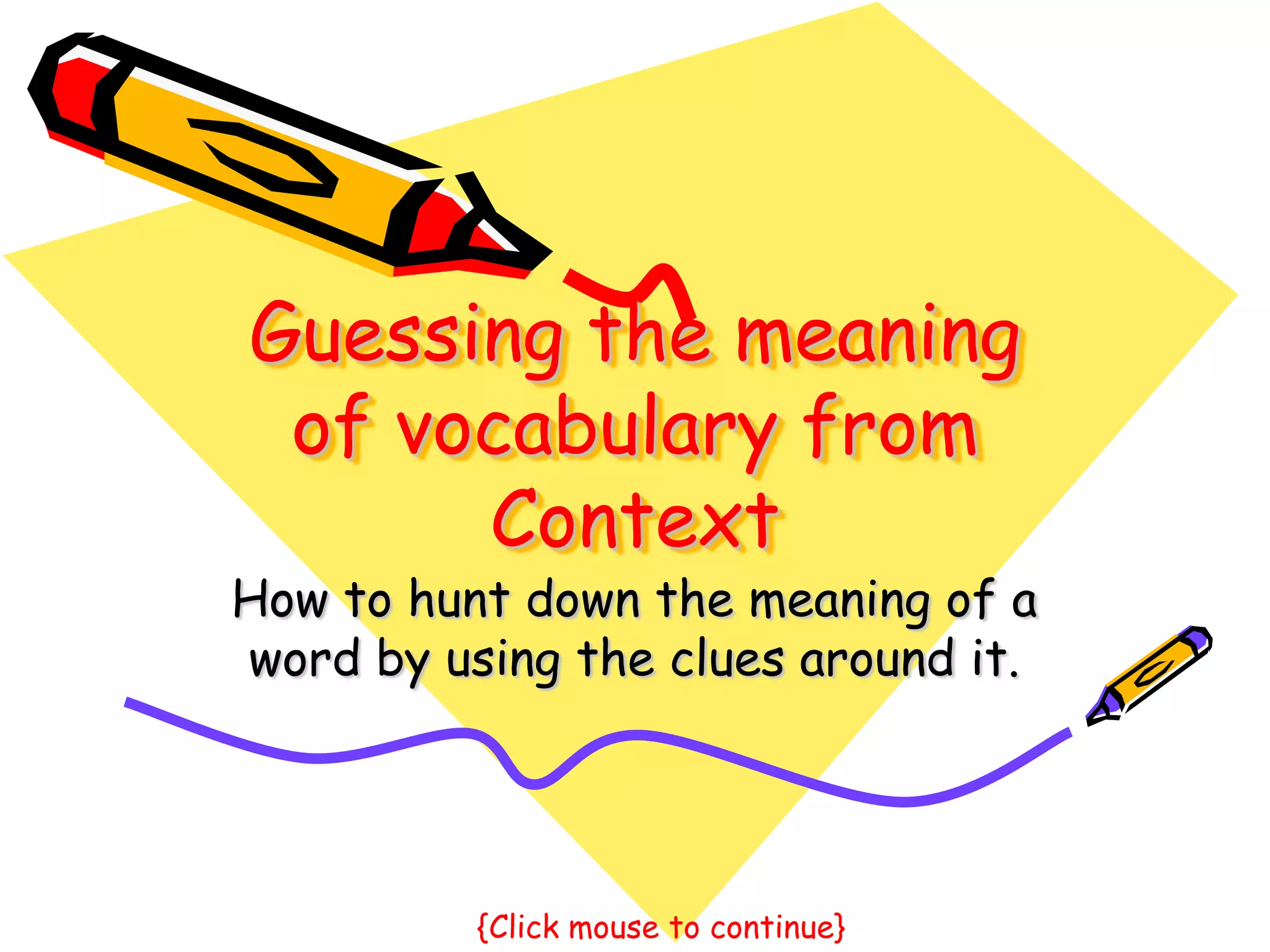 Guessing vocabulary from context | PPTX