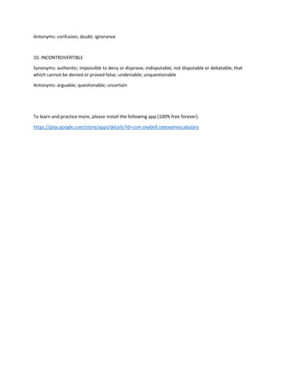 Vocabulary In Context Sat Practice | PDF