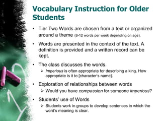Vocabulary instruction | PPTX