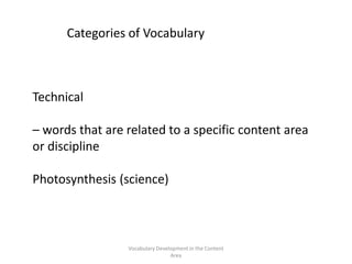 Vocabulary instruction | PPTX