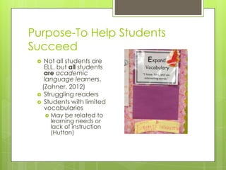Vocabulary instruction not all words are created equal | PPT