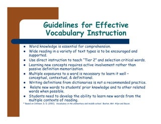Vocabularyinstruction pdf | PPT
