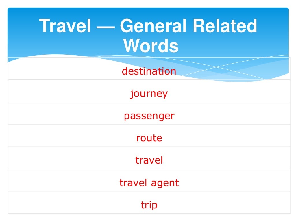 Vocabulary In Tourism vocabulary-in-tourism