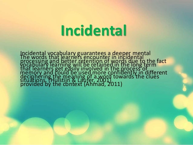 Vocabulary learning strategies