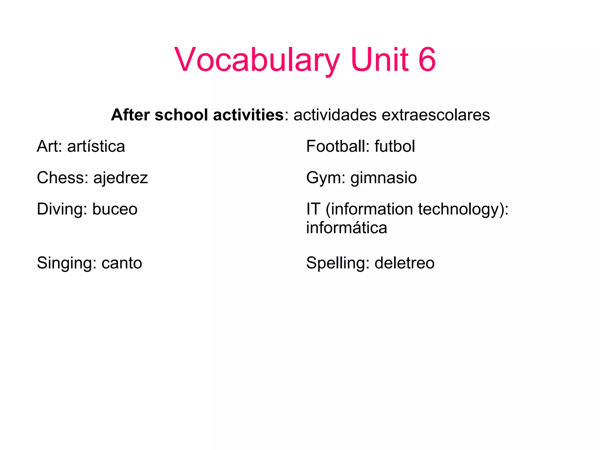 Vocabulary 6th grade Unit 6 Lesson 1 | PPT