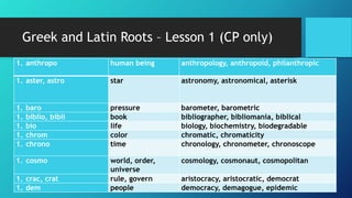 Vocabulary lesson 1 word list (1) | PPT