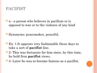 vocabulary lesson 18.pptxkljljkljkljkljkl | PPT