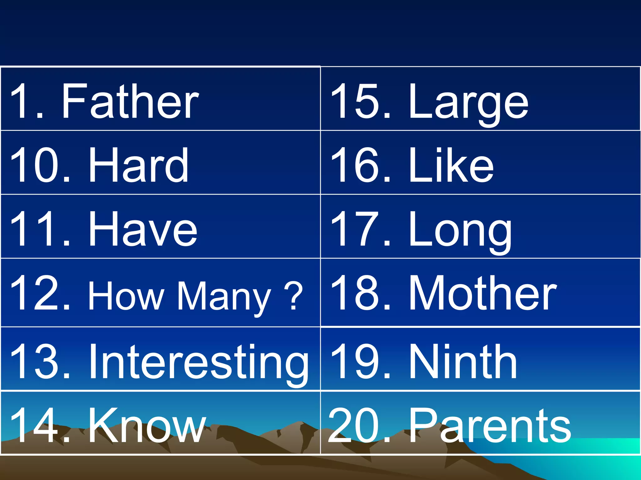 Vocabulary lesson 9th | PPT