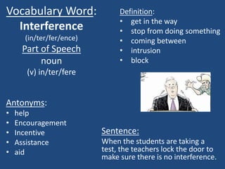 Vocabulary list 10 | PPTX