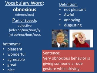 Vocabulary list 10 | PPTX