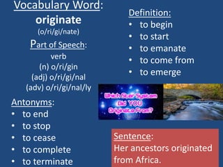 Vocabulary list 12 | PPTX