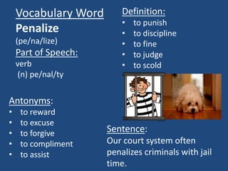 Vocabulary list 12 | PPTX