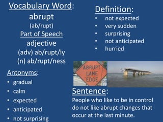 Vocabulary list 13 ppt | PPT