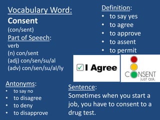 Vocabulary list 13 ppt | PPT