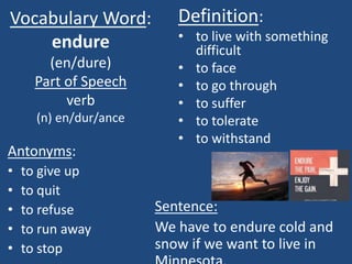 Vocabulary list 14 | PPT