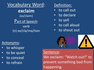 Vocabulary list 14 | PPT
