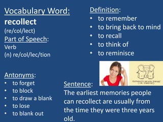Vocabulary list 14 | PPT