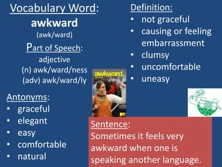 Vocabulary list 15 | PPT