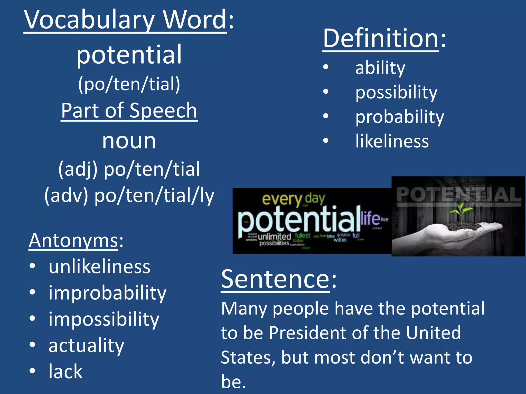 Vocabulary list 16 | PPTX