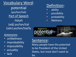 Vocabulary list 16 | PPT