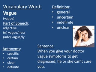 Vocabulary list 18 | PPTX