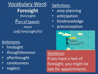 Vocabulary list 25 exercisis | PPT