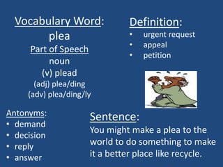 Vocabulary list 28 | PPTX